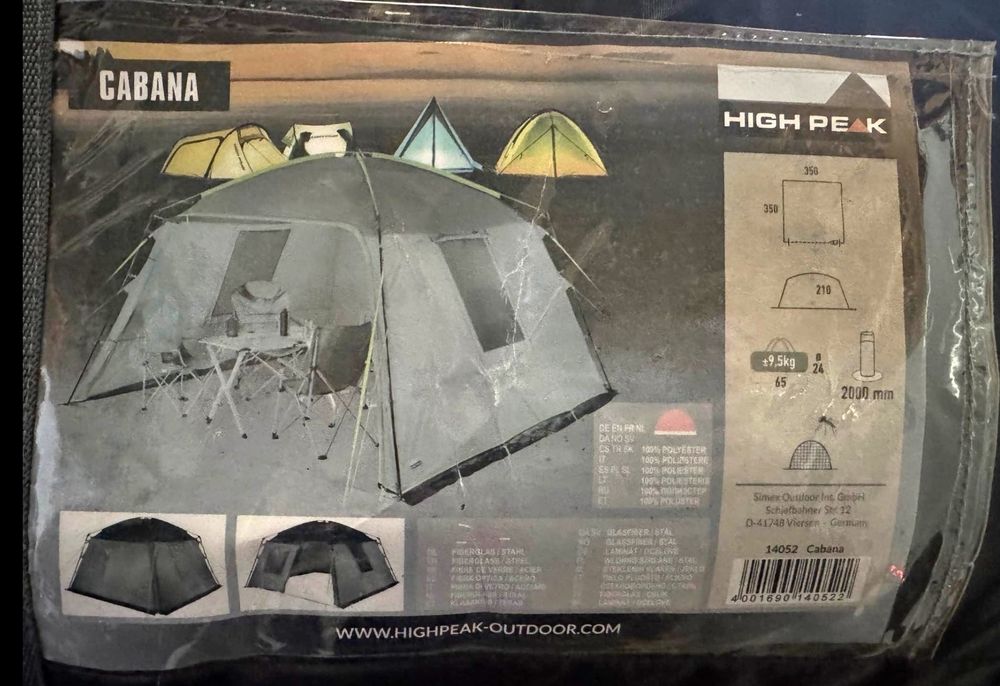 Tente Cabana High Peak, 3 places, idéale pour le camping (Neuf (Voir ...
