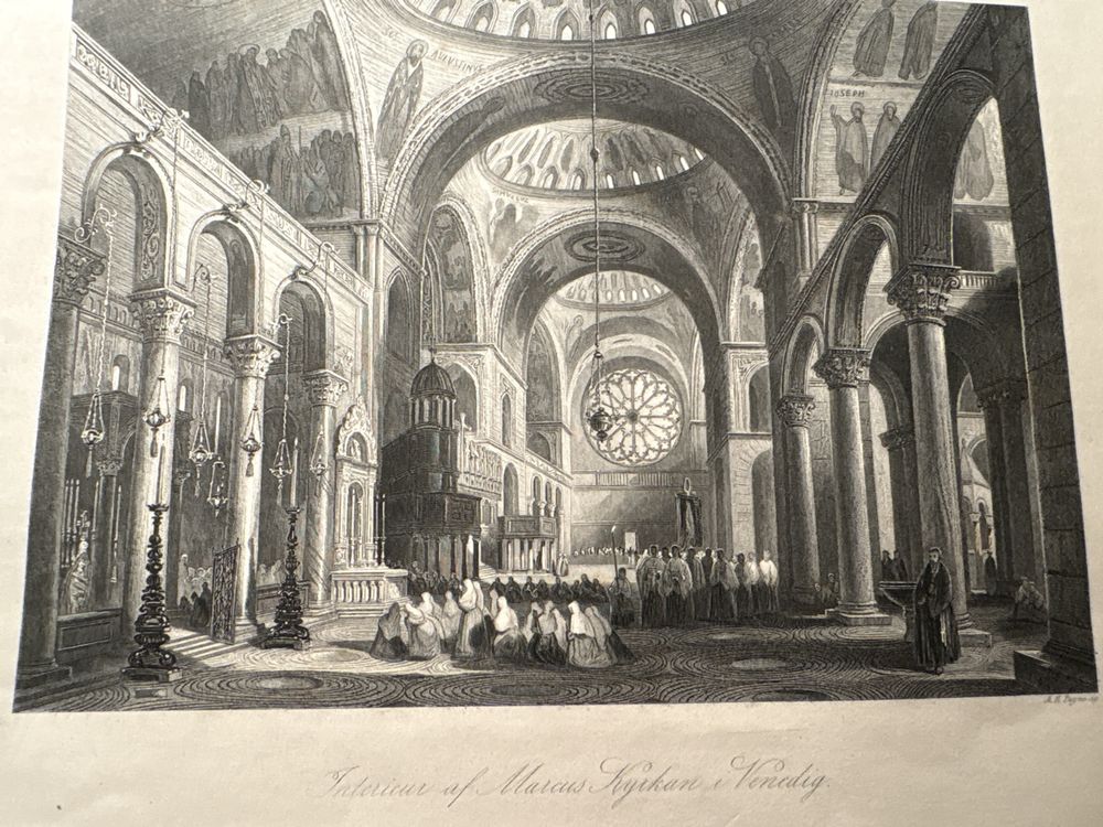 Originale antike Lithografie: Markus Kirche Venedig 1849 (Gebraucht) in ...