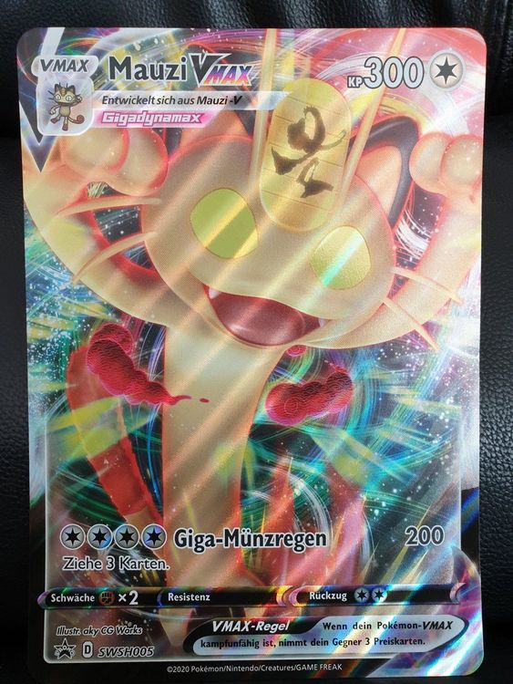 Mauzi Vmax KP 300 - Pokemon XL-Karte | Kaufen auf Ricardo