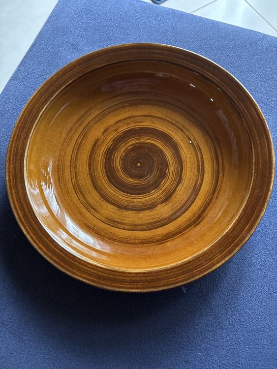 Braune Keramik Platte, Vintage 70er (Gebraucht) in Zunzgen für CHF 5 – mit Lieferung auf Ricardo ...