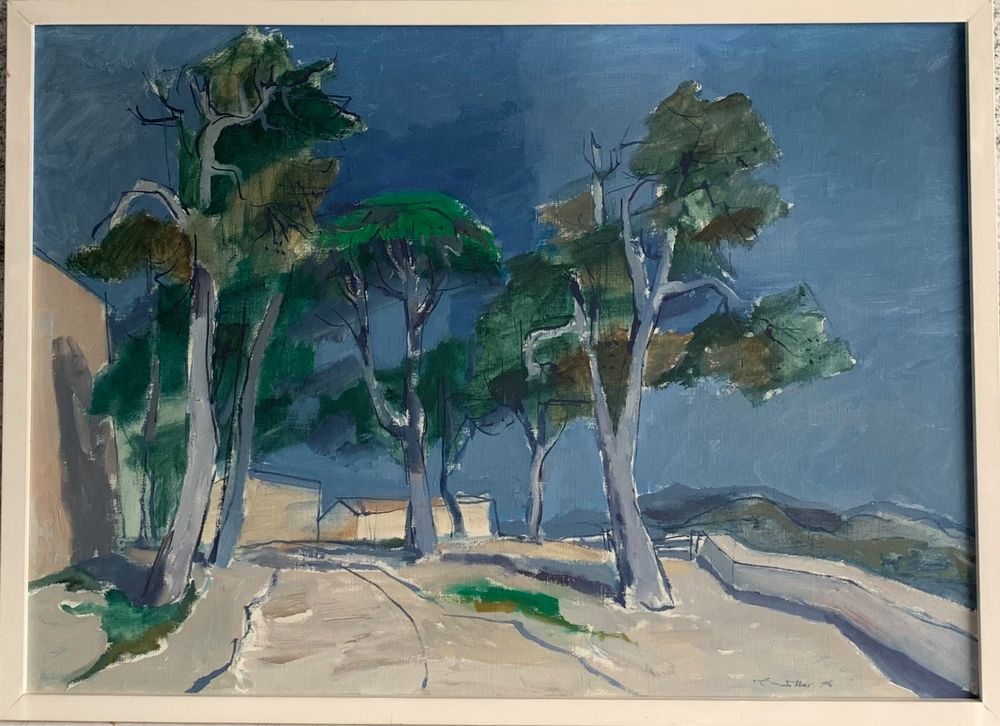 Gemälde Strassenszene unleserlich Signiert | Kaufen auf Ricardo