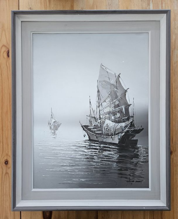 Gemälde Schiff auf Meer 58x73cm | Kaufen auf Ricardo