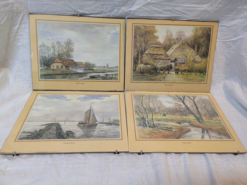 4 Landschaftsbilder - Holland Aquarell (Gebraucht) in Rhäzüns für CHF 44 – mit Lieferung auf ...