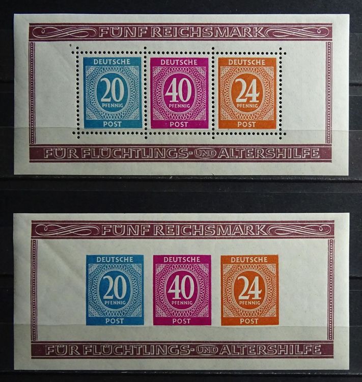 ALLIIERTE BZG. 1946, Minr. Block 12 A+B* (Neu (gemäss Beschreibung)) in Haslen GL für CHF 30 ...