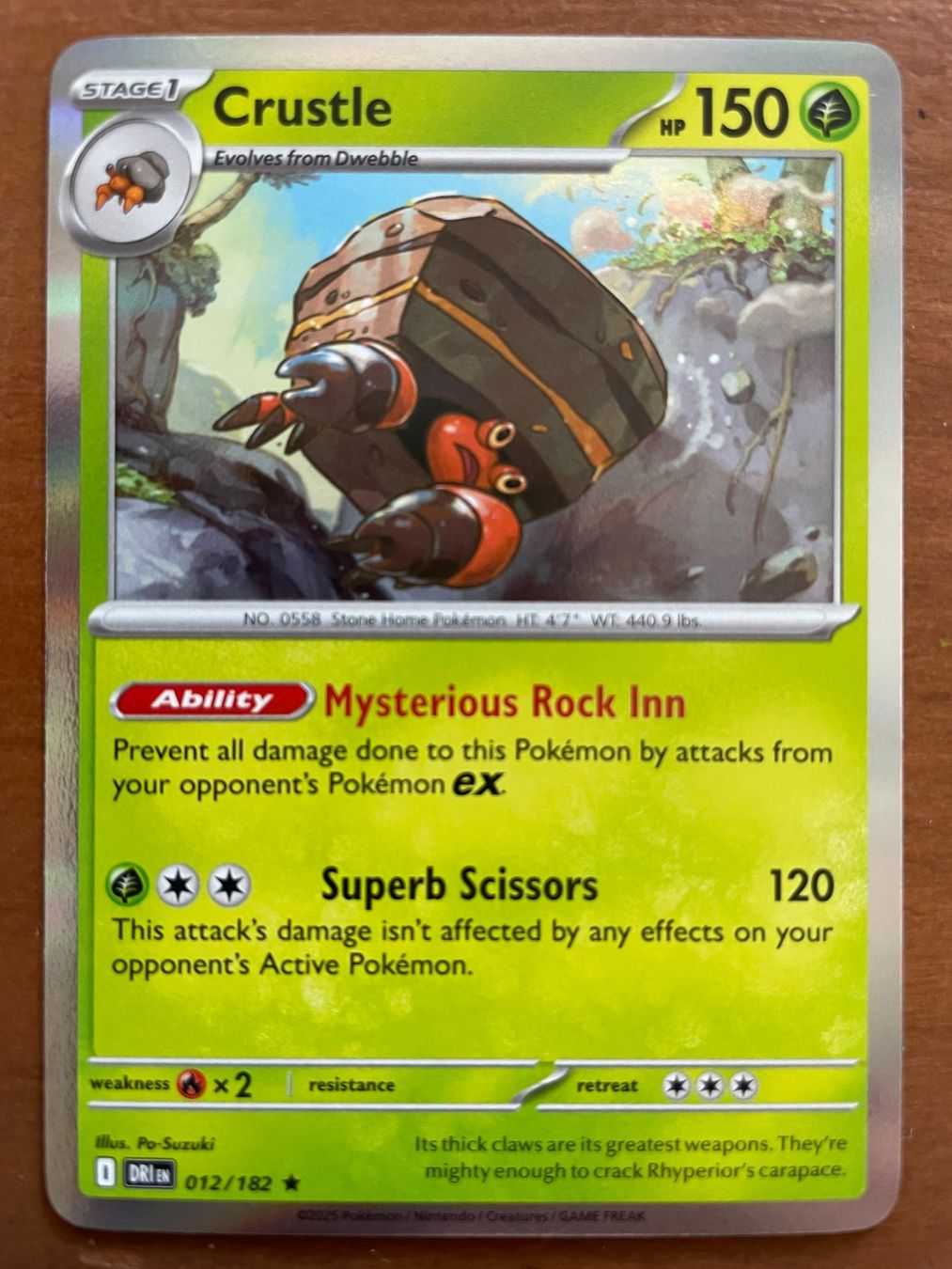 Pokemon Crustle Holo (Versand gratis) (Neu (gemäss Beschreibung)) in ...