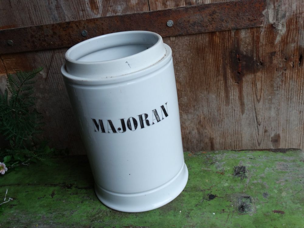 Vase, Riesen-Apotheker- Topf Porzellan antik 26cm Majoran (Gebraucht ...