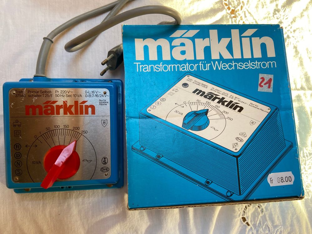Märklin Transformer 12V (Gebraucht) in Roggwil BE für CHF 5 – mit ...