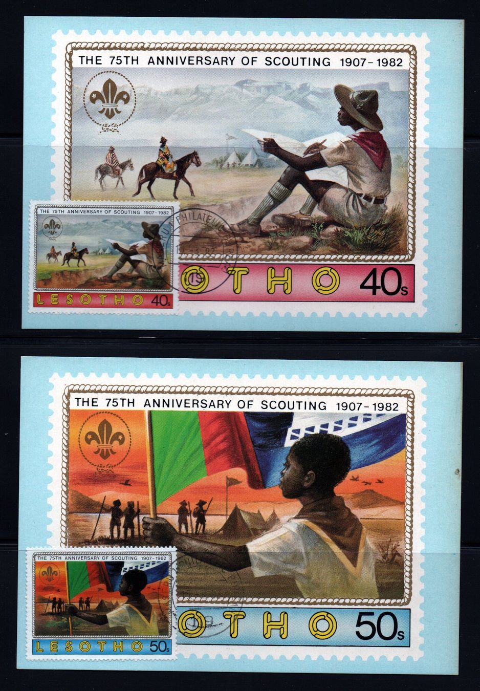 2 Pfadfinder Maximumkarten Lesotho / selten (Gebraucht) in Ebikon für ...