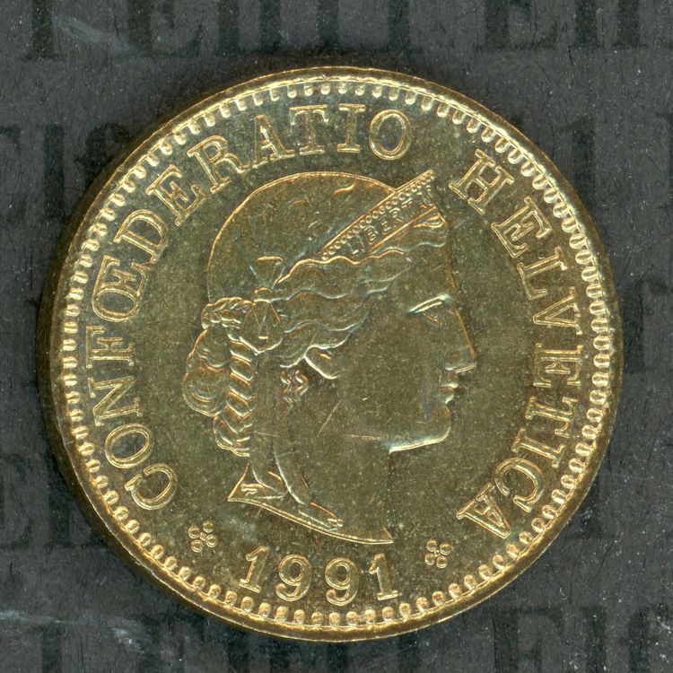 CHF___0.05 1991 -stgl 5 Rappen | Kaufen auf Ricardo