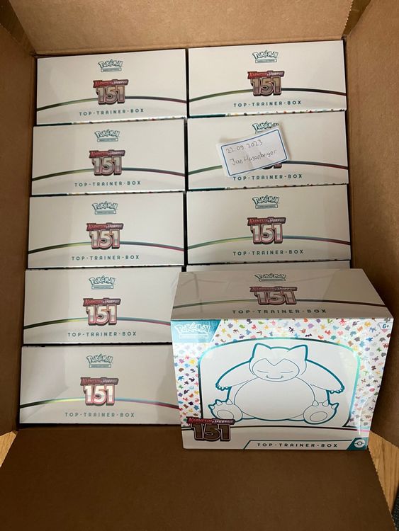 Pokémon 151 - Top Trainer Box Case (DE) (Neu und originalverpackt) in ...