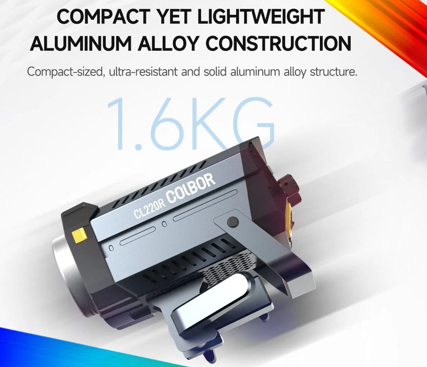 COLBOR 220W mobile RGB LED Lampe / Bowens / V-Mount Batterie (Neu und ...