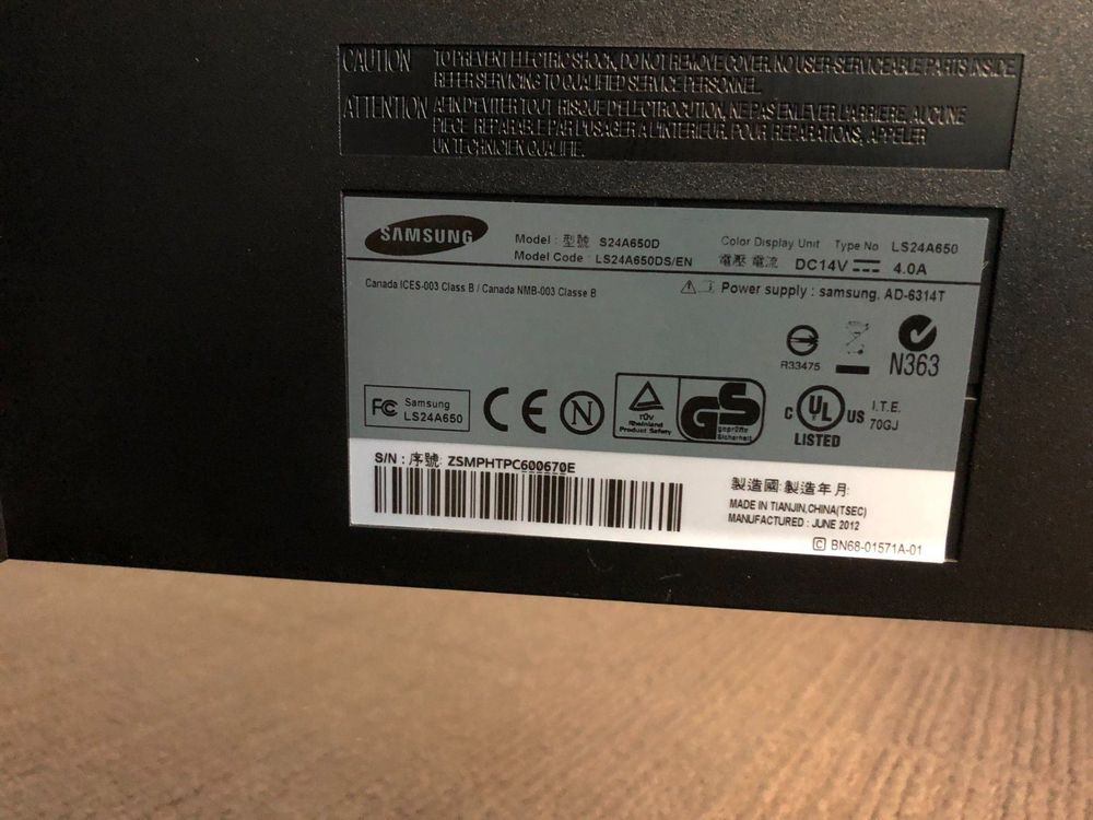 Monitor SAMSUNG SyncMaster SA650 24"Zoll (Gebraucht) in Olten für CHF ...