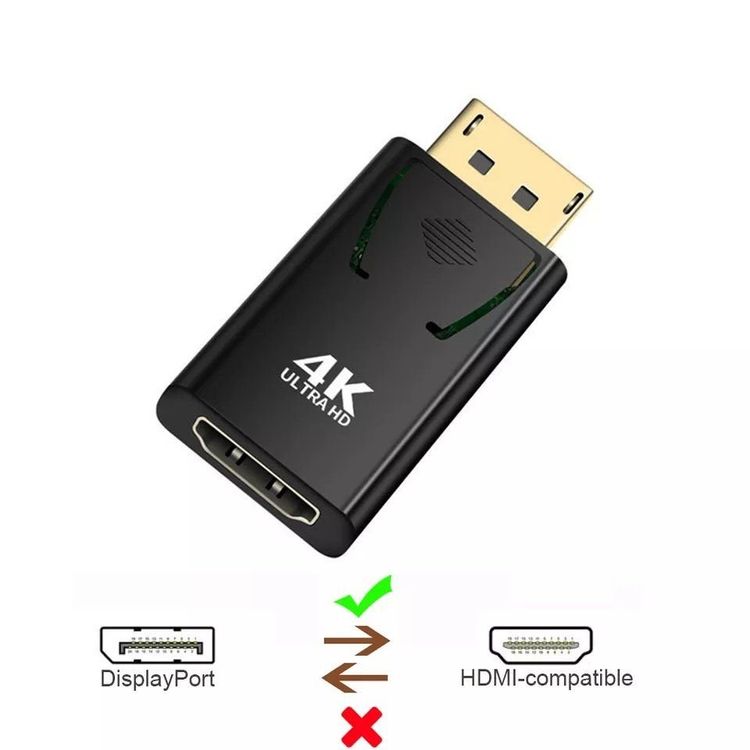 4K DP Displayport to HDMI Adapter mit Audio (TWINT) (Neu (gemäss ...