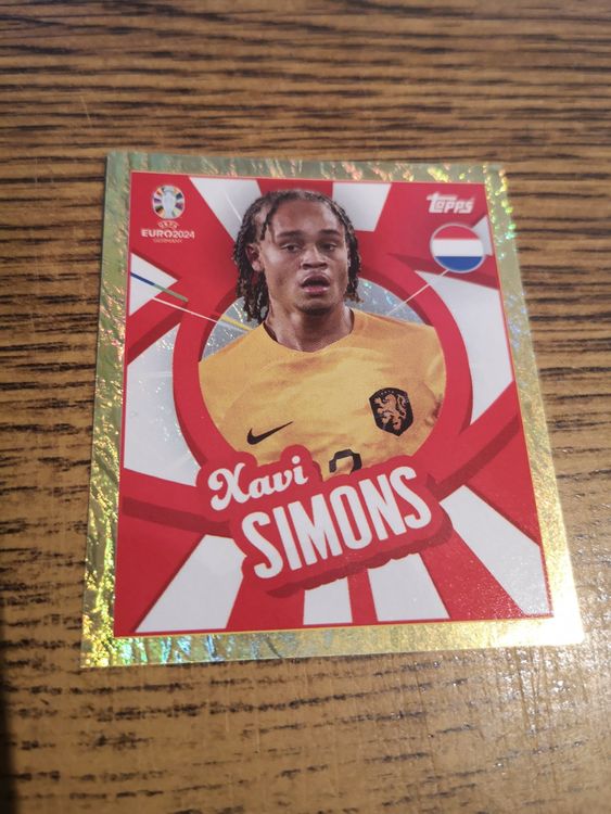 TOPPS EURO 2024: NED PTW, XAVI SIMONS IN GOLD (Gebraucht) in für CHF 1. ...