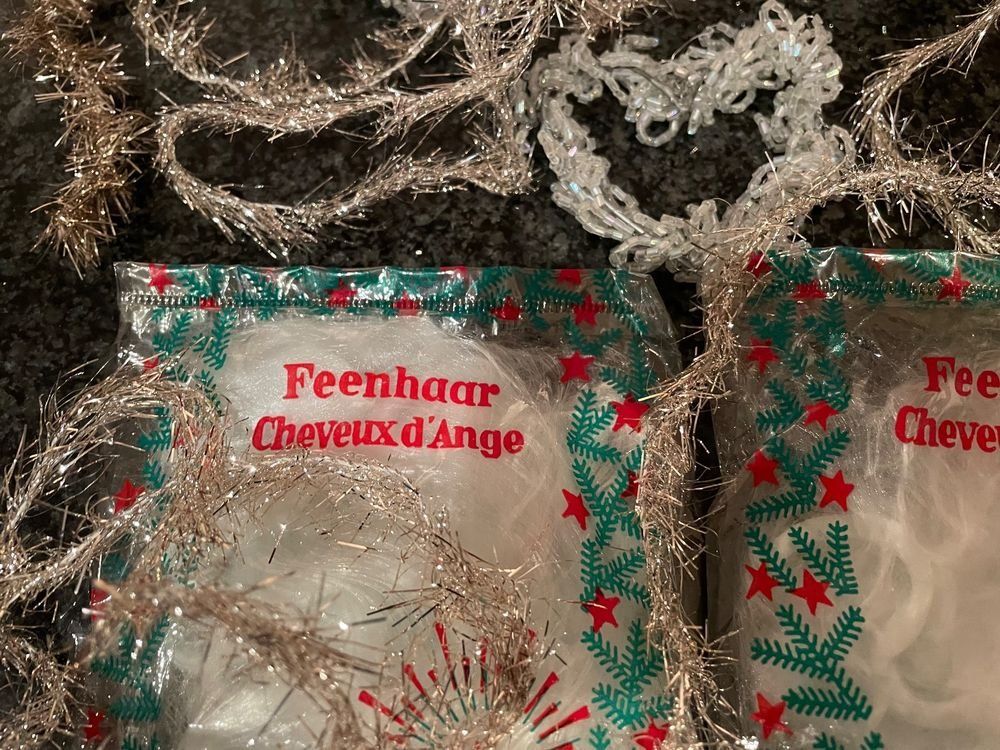 5 Engeli, 3 Herze, Lametta Tinsel Engelhaar , Weihnachten (Gebraucht ...