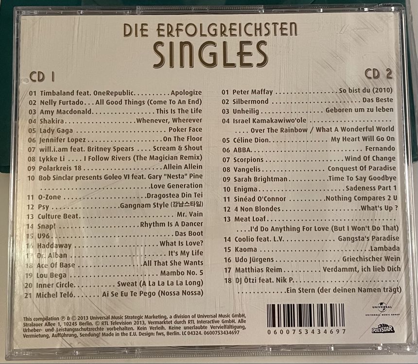Chartshow CD: Die erfolgreichsten Singles - Top Zustand! (Gebraucht) in ...
