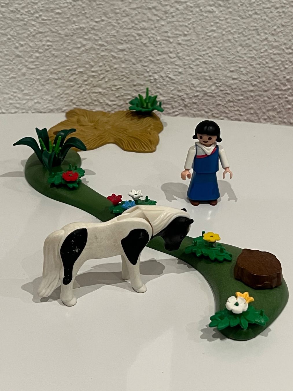 Playmobil Ponyhof: Mädchen mit Pony auf der Blumenwiese (Gebraucht) in ...