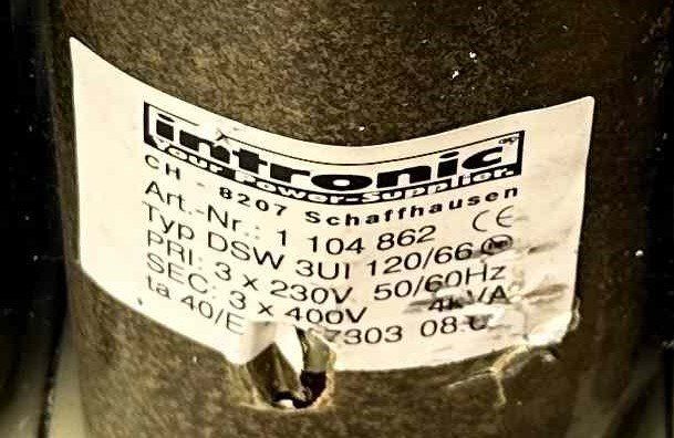 Dreiphasentransformator 4kVA 230/400VAC Intronic AG | Kaufen auf Ricardo
