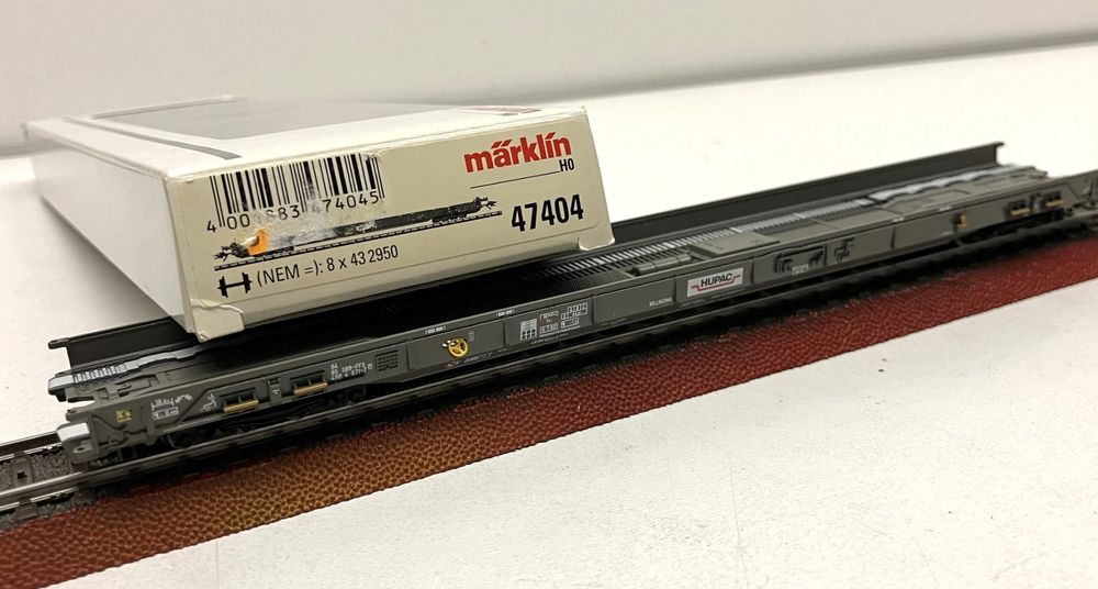 märklin 47404 H0 Niederflurwagen Saakms HUPAC SBB 671-7 (Neu (gemäss ...