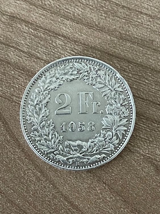 2 Franken Schweiz 1958 Silber | Kaufen auf Ricardo