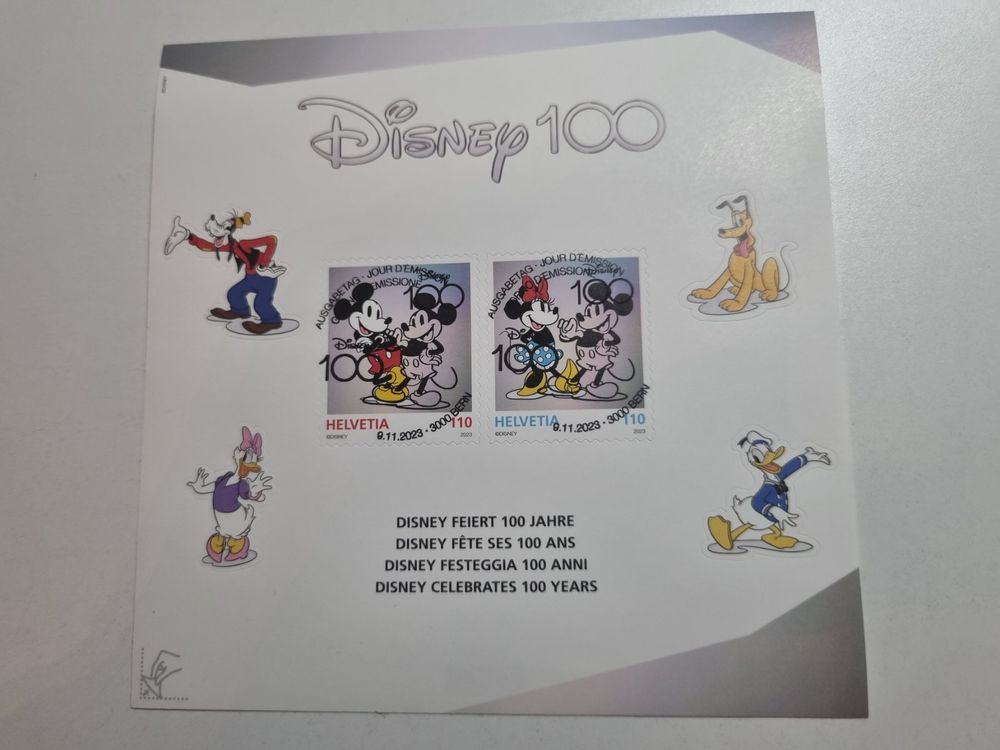 2023 100 Jahre Disney Block Vollstempel (Gebraucht) in Arni AG für CHF ...