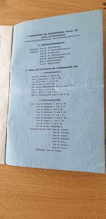 Wil SG - Schulgemeinde Wil Jahresrechnung 1937/38 (Gebraucht) in Wil SG für CHF 10 – mit ...