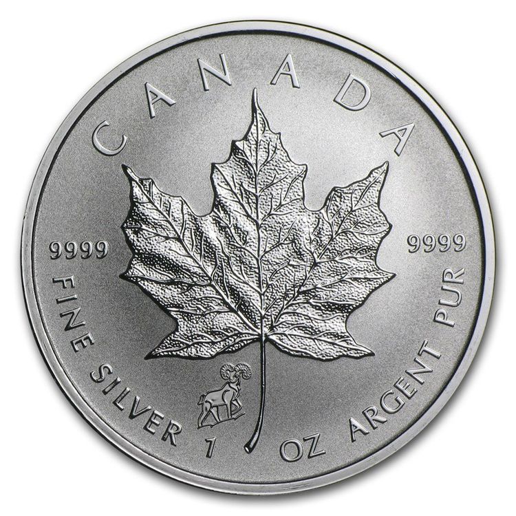 2015 Canada 1oz Silver Maple Leaf Sheep Privy Silbermünze (Gebraucht ...