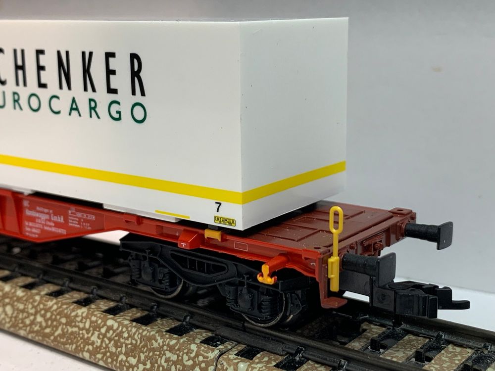 Märklin 47077 Set mit 2 Tragwagen Sgns Schenker WS/AC (Gebraucht) in ...