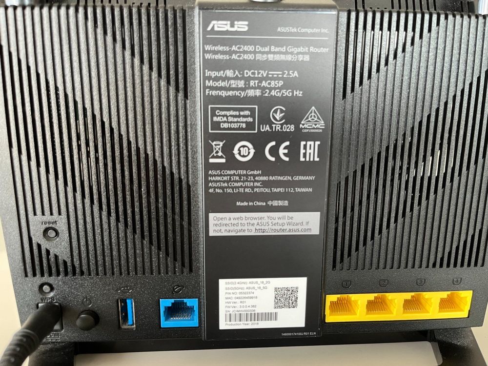 ASUS RT-AC87U Wireless AC2400 Dual-band Gigabit Router | Kaufen auf Ricardo