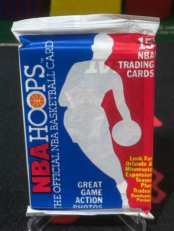 🏀 1989–90 NBA Hoops – Original versiegeltes Wax Pack! 🏀 (Neu und ...