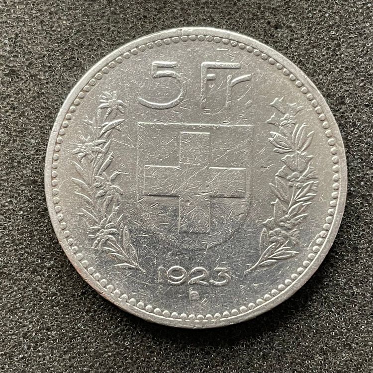 5 Franken Silber 1923 (Gebraucht) in Reitnau für CHF 36 – mit Lieferung auf Ricardo kaufen