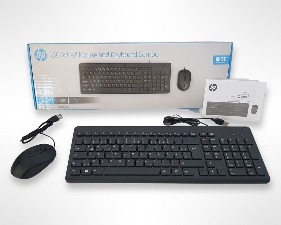 HP 150 Maus & Tastatur Set mit Kabel (Neu (gemäss Beschreibung)) in ... HP 150 Maus & Tastatur Set mit Kabel (Neu (gemäss Beschreibung)) in ...