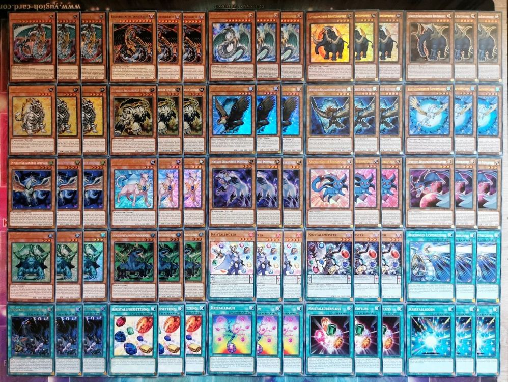 Yugioh KRISTALLUNGEHEUER DECK/SET/CORE-Regenbogen,Drache,Ent (Neu und ...