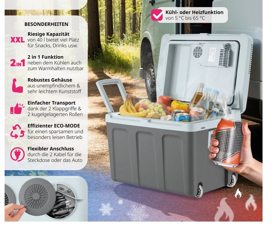 Elektrisches Kühl- und Wärmebox 40 l Fassungsvermögen (Neu (gemäss ...