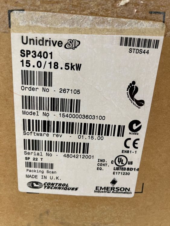 UniDrive SP3401 Frequenzumformer New in Box 18 KW (380V 34A) (Gebraucht ...