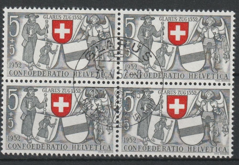 PP 1952, 5 Rp, Glarus, mit ET-Stempel von Glarus entw. Viere (Gebraucht ...