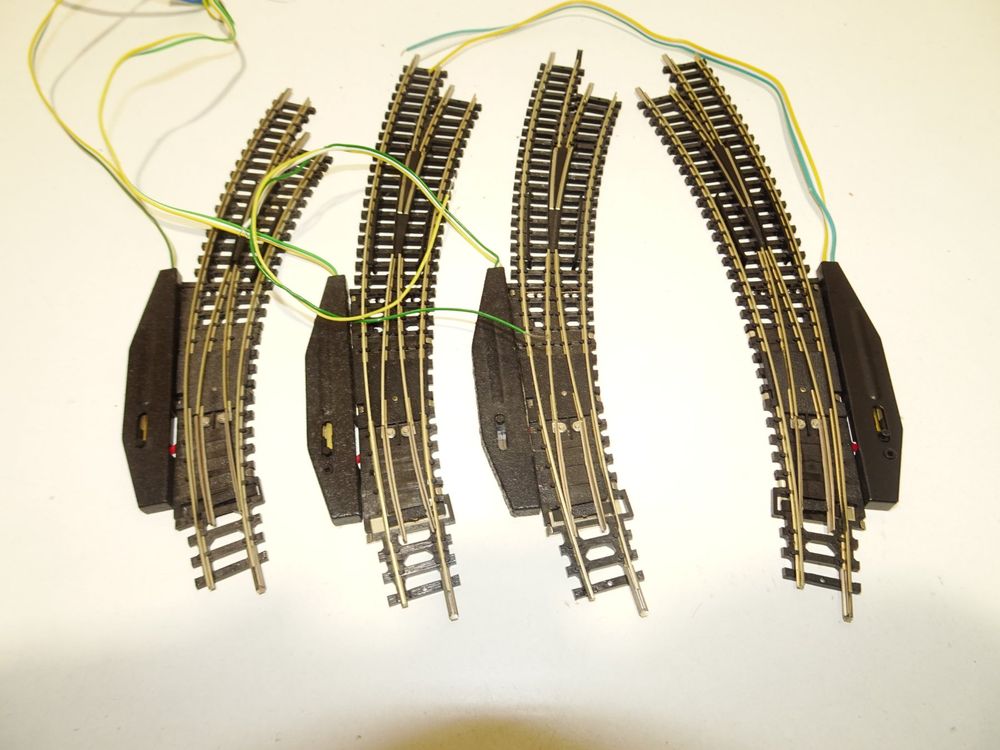 4 Minitrix Bogenweichen Weiche Schienen Gleis Spur N 4967 (Gebraucht ...