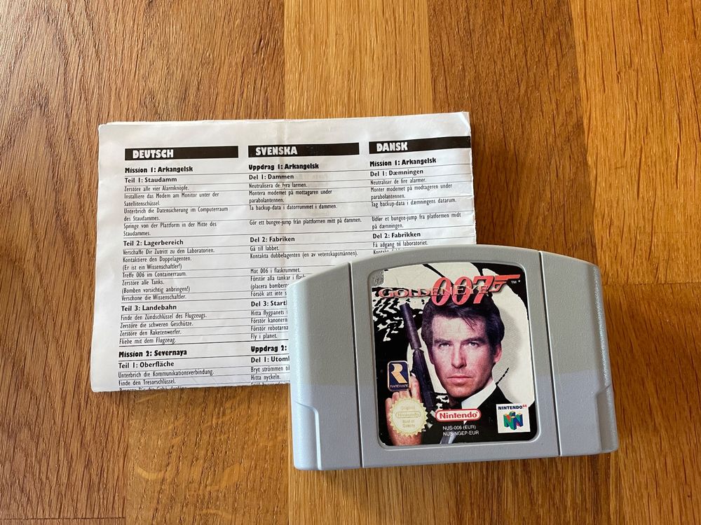 Nintendo 64 Goldeneye 007 (James Bond) inkl. Missionskarte (Gebraucht ...