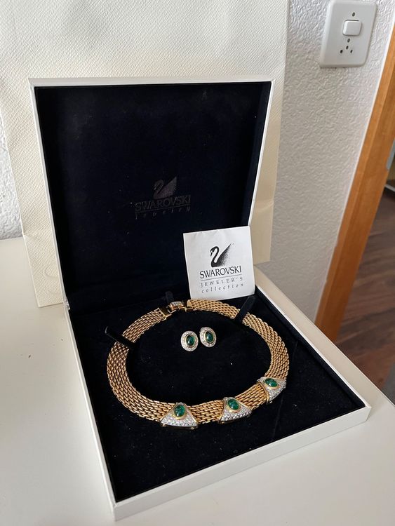 Swarovski set, Vintage, 18k vergoldet, original mit box (Neu (gemäss ...