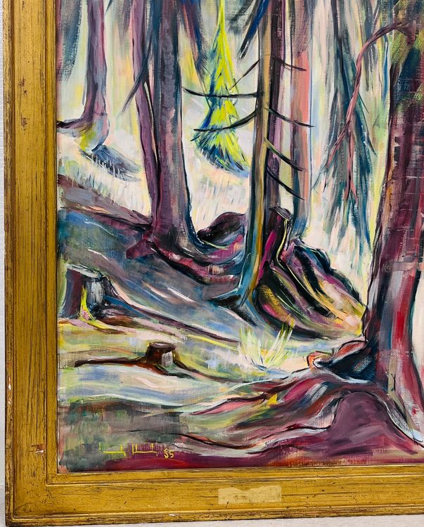 Sinischa Christen (1922-2007) Grosse Waldlandschaft Gemälde | Kaufen ...