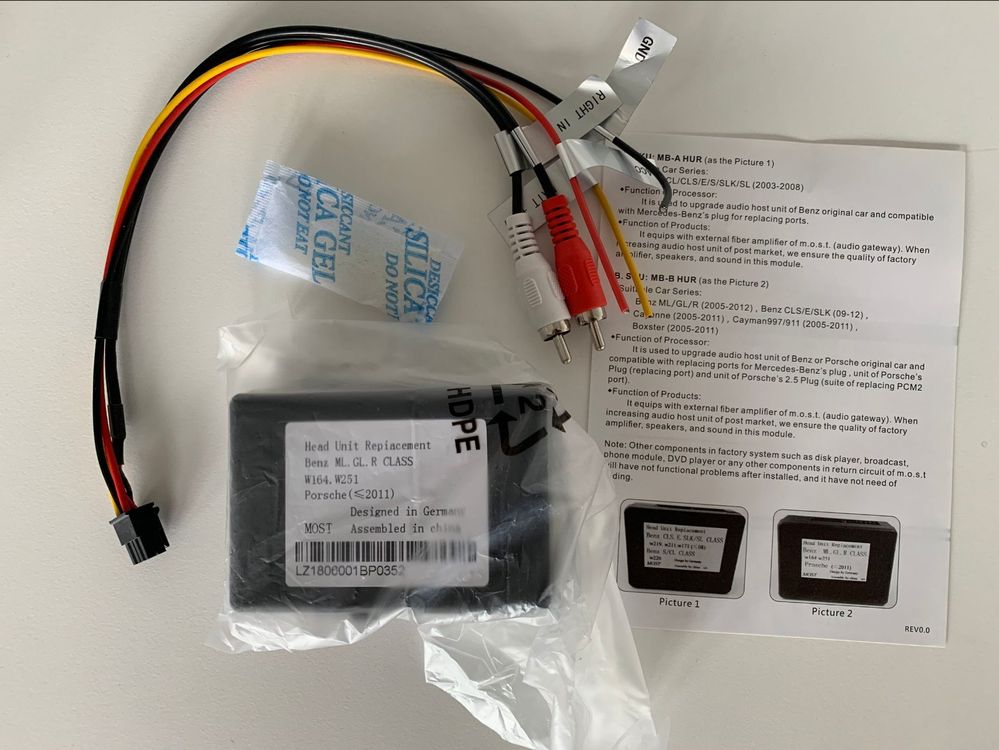 Porsche Cayenne Most Glasfaser Bose Verstärker Adapter (Neu und ...