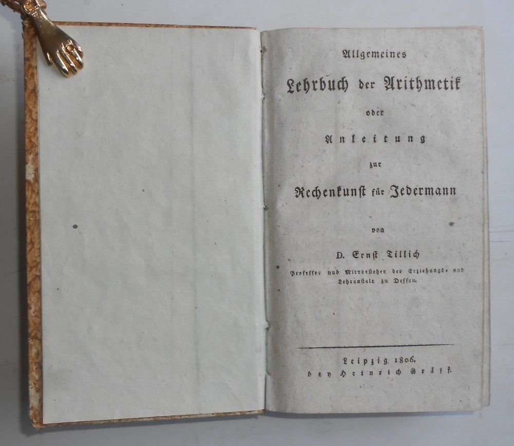 Lehrbuch der Arithmetik. 1806. (Gebraucht) in Basel für CHF 20 – mit ...