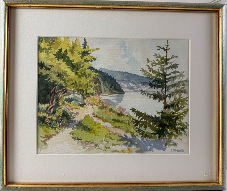Aquarell A. Friedli, Schweizer Landschaft (Gebraucht) in Neuhausen am ...