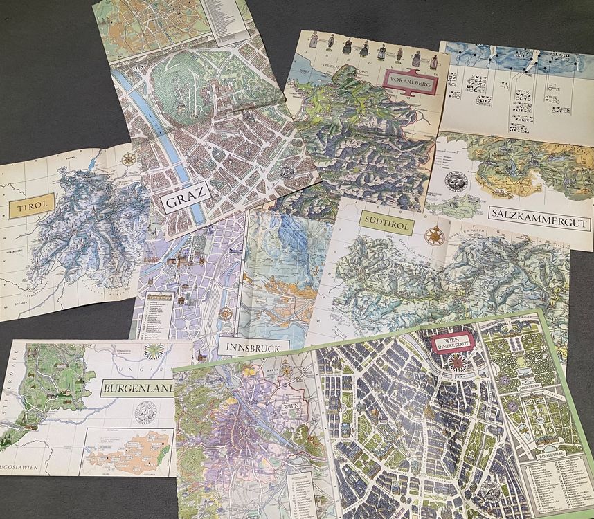 alte Land- Stadtkarten Österreich diverse Städte (Gebraucht) in Pfäffikon ZH für CHF 1 – mit ...