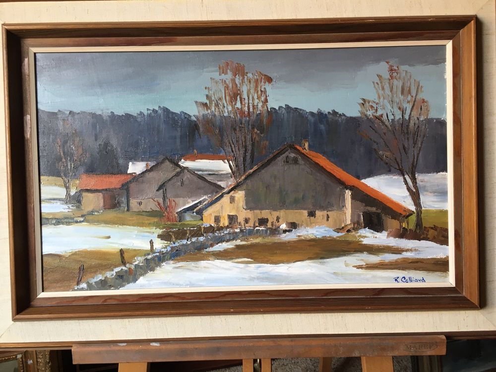Tableau de Roland Colliard, fermes du Jura Neuchâtelois. (Gebraucht) in ...