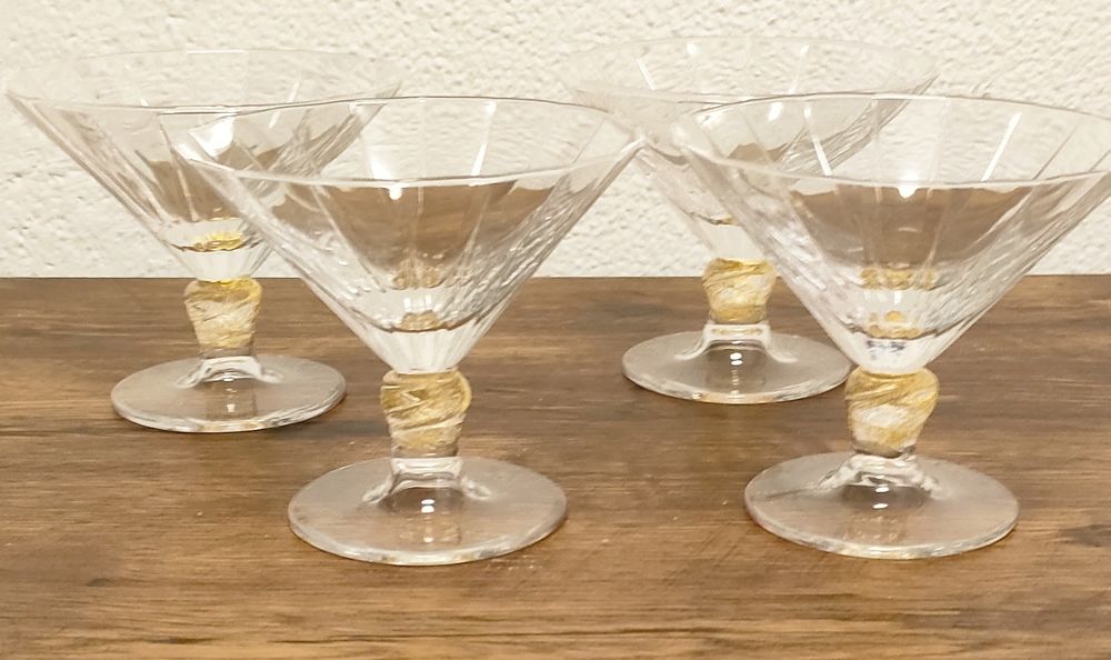 4 Eleganti Bicchieri da Cocktail, cristallo di murano con o | Kaufen ...