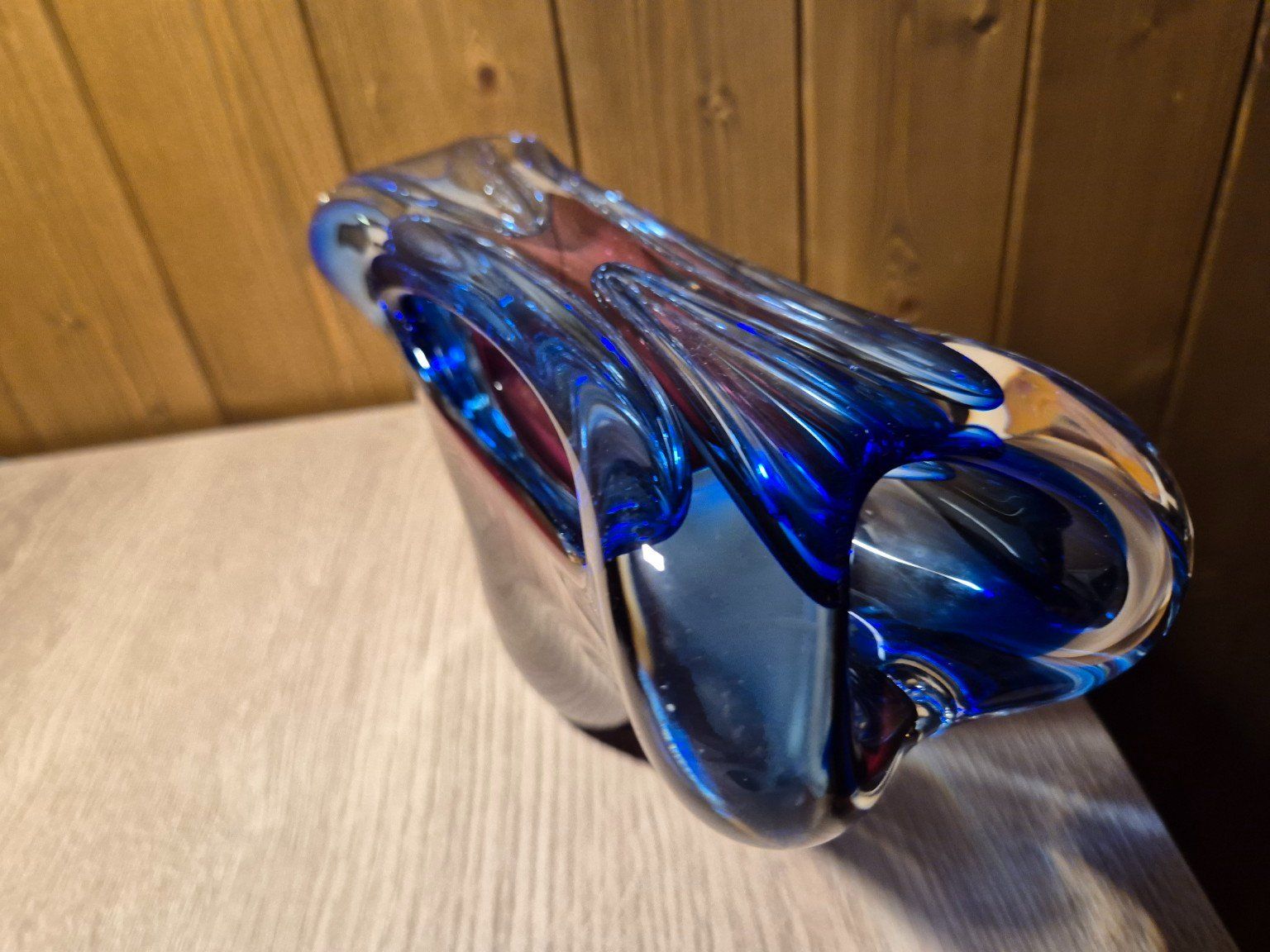 Grande coupe / centre de table en verre artistique signé (D'occasion) à ...