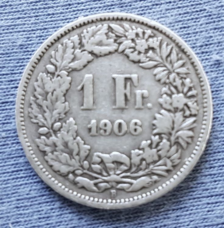 1 Franken 1906 uralte sehr rare Silbermünze ab nur 1 Fr !!! (Gebraucht) in Camignolo für CHF 2.8 ...