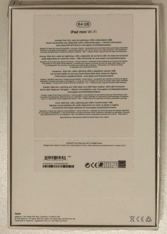 Apple iPad mini 5th Gen (A2133), Wi-Fi, 64GB, Silver (Gebraucht) in ...