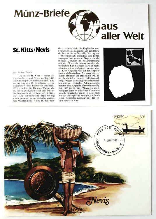 Münzbrief St. Kitts und Nevis 1985 (Gebraucht) in Niederuzwil für CHF 1 ...